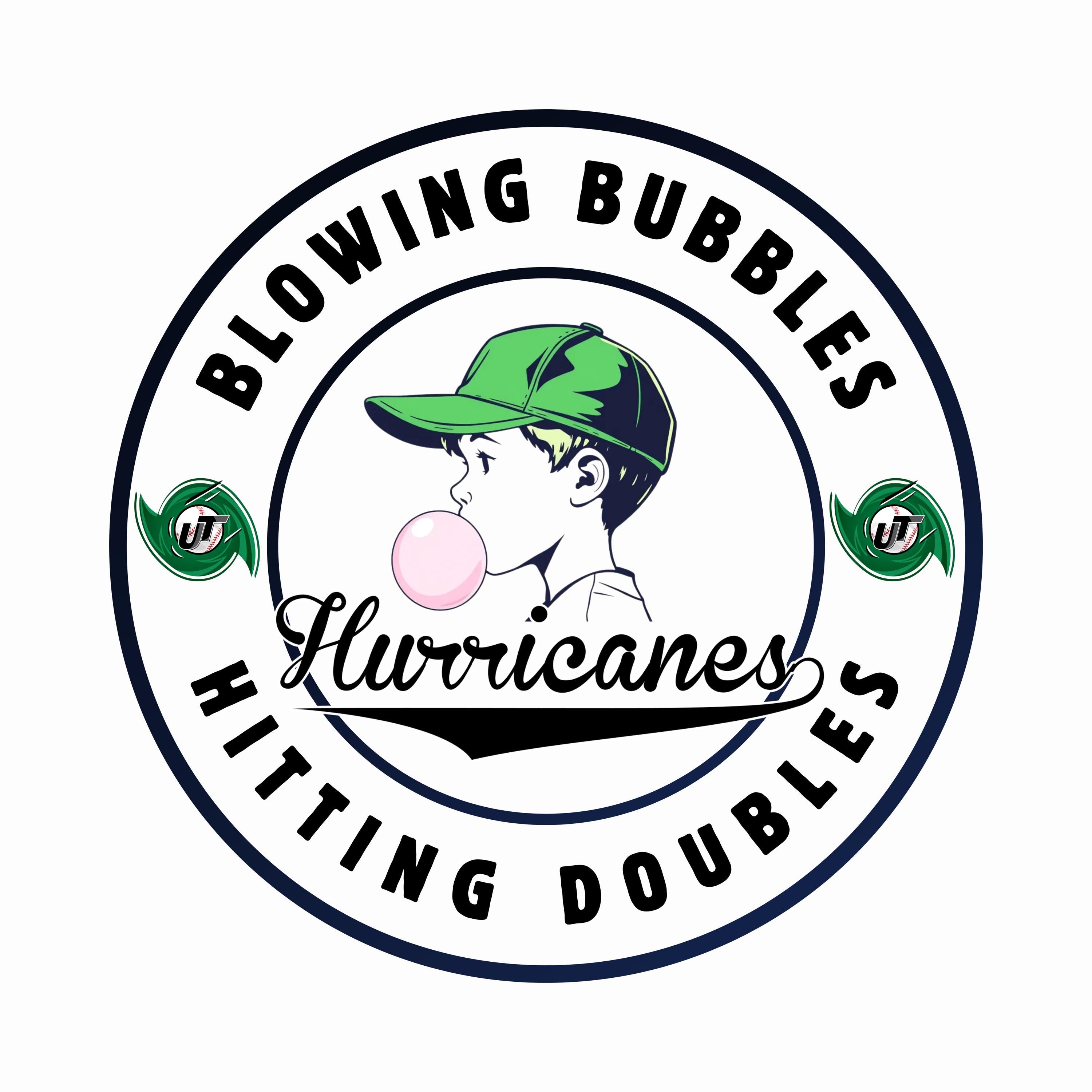 Blowing Bubbles Hitting Doubles Design, Baseball Design, Team Design ...