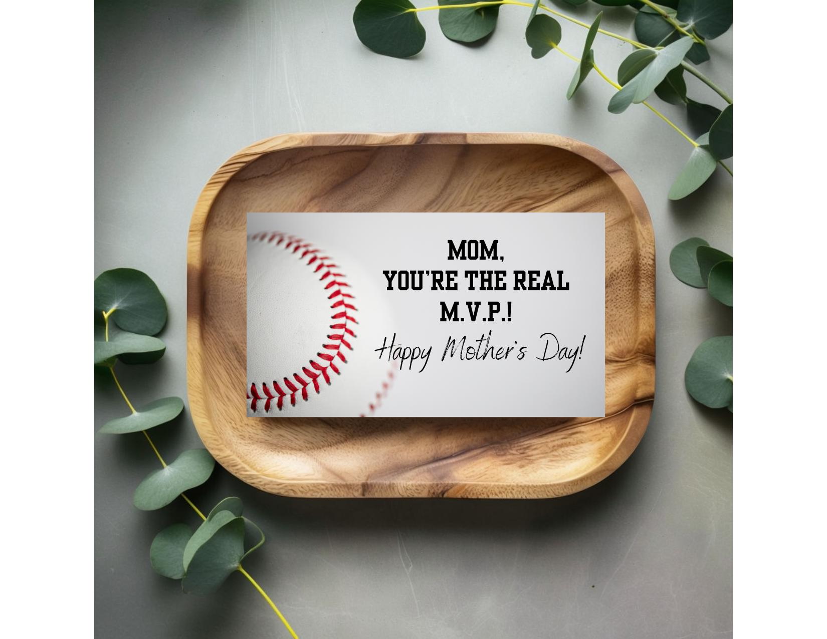 Baseball Mom Gift Tag, Mothers Day Tag, Baseball Gift Tag, Mothers Day ...