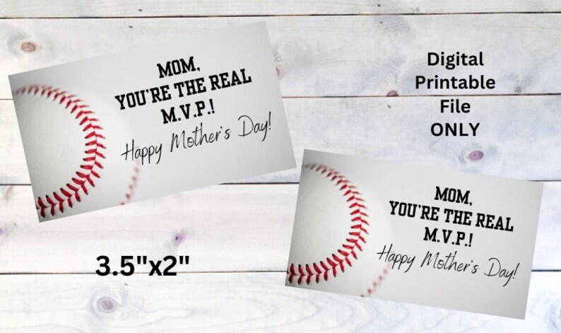 Baseball Mom Gift Tag, Mothers Day Tag, Baseball Gift Tag, Mothers Day ...