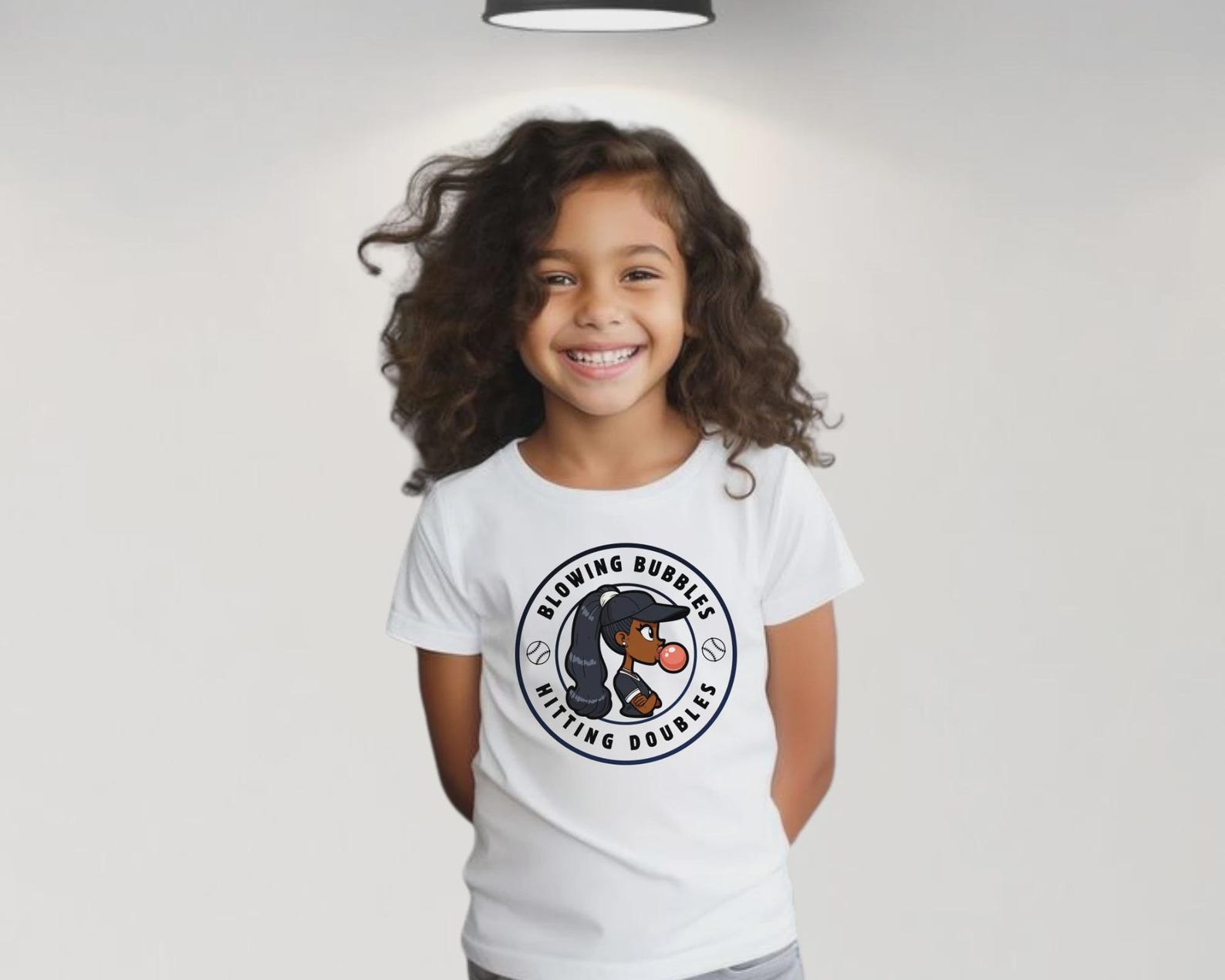 Blowing Bubbles Hitting Doubles Design, Baseball Design, Team Design ...