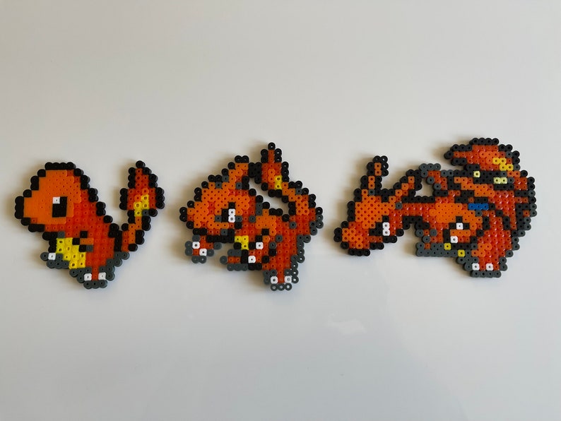 Charmander Evolution Pokémon Perler Fuse Bead Pixel Art Sprite - Etsy