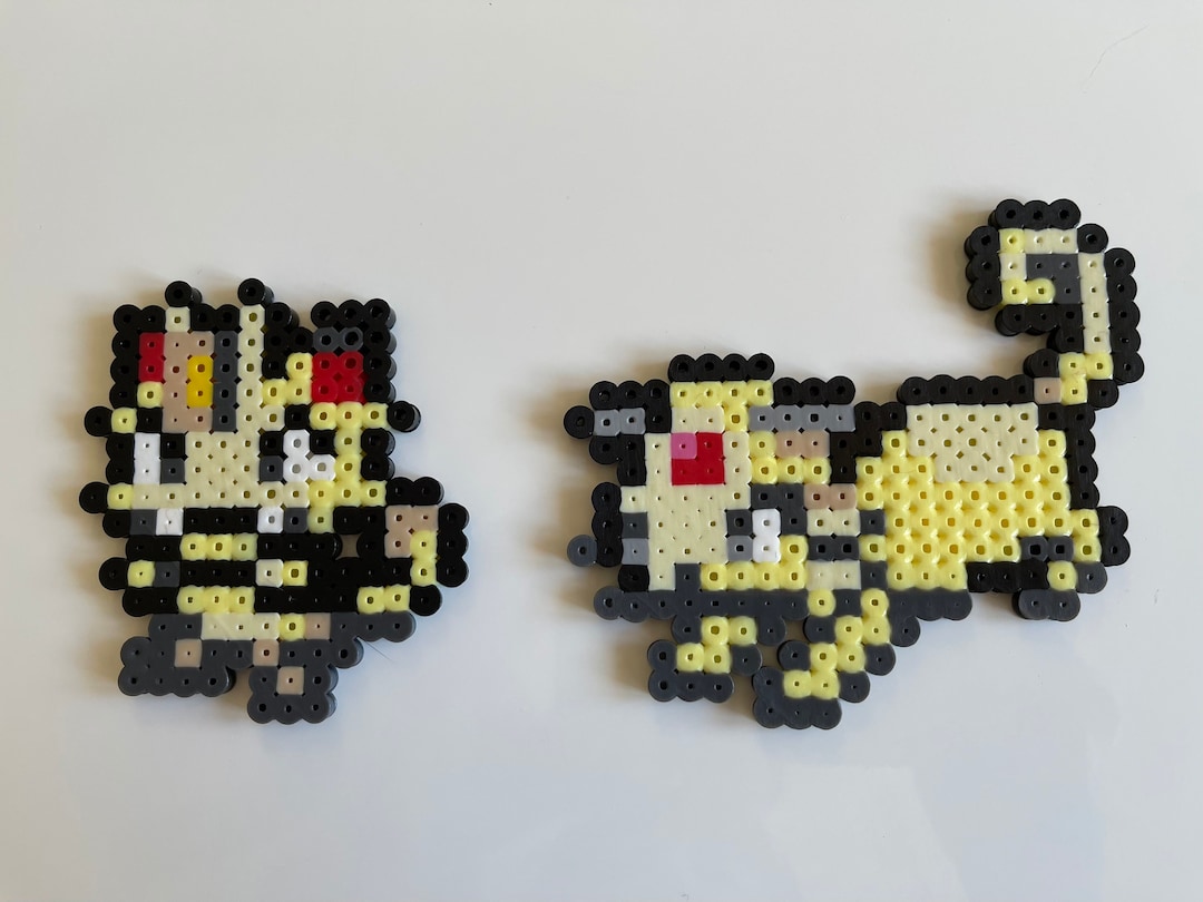 Meowth Evolution Pokémon Perler Fuse Bead Pixel Art Sprite - Etsy