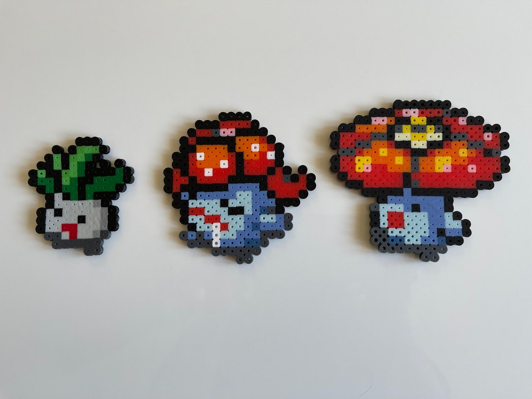 Oddish Evolution Pokémon Perler Fuse Bead Pixel Art Sprite - Etsy