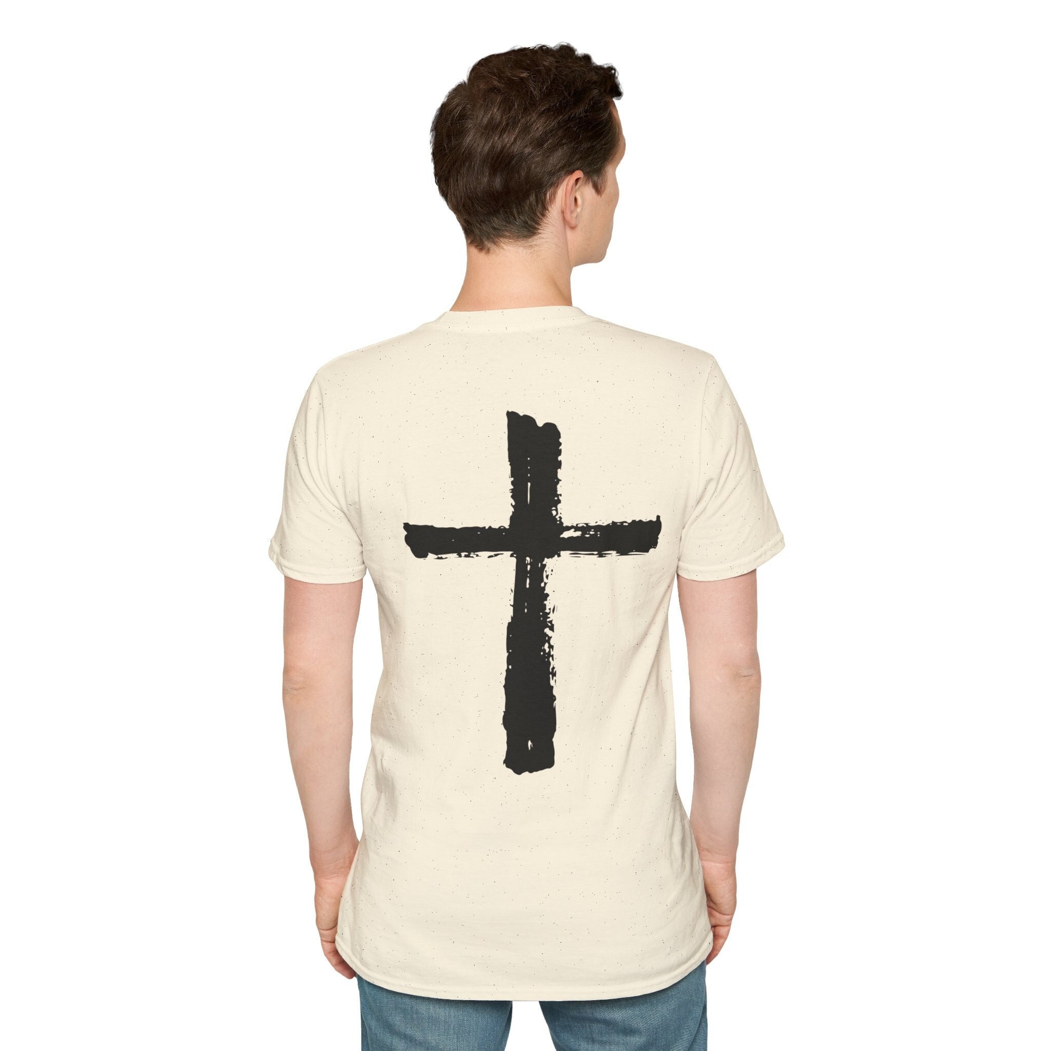Front and Back Christian Cross T-shirt, Cross Shirt, Back Cross Shirt ...