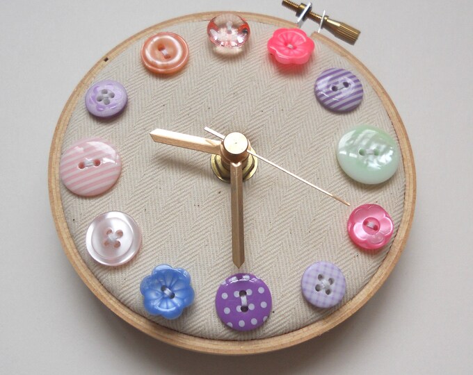 Pastel Flowers Mini Wall Clock - Etsy