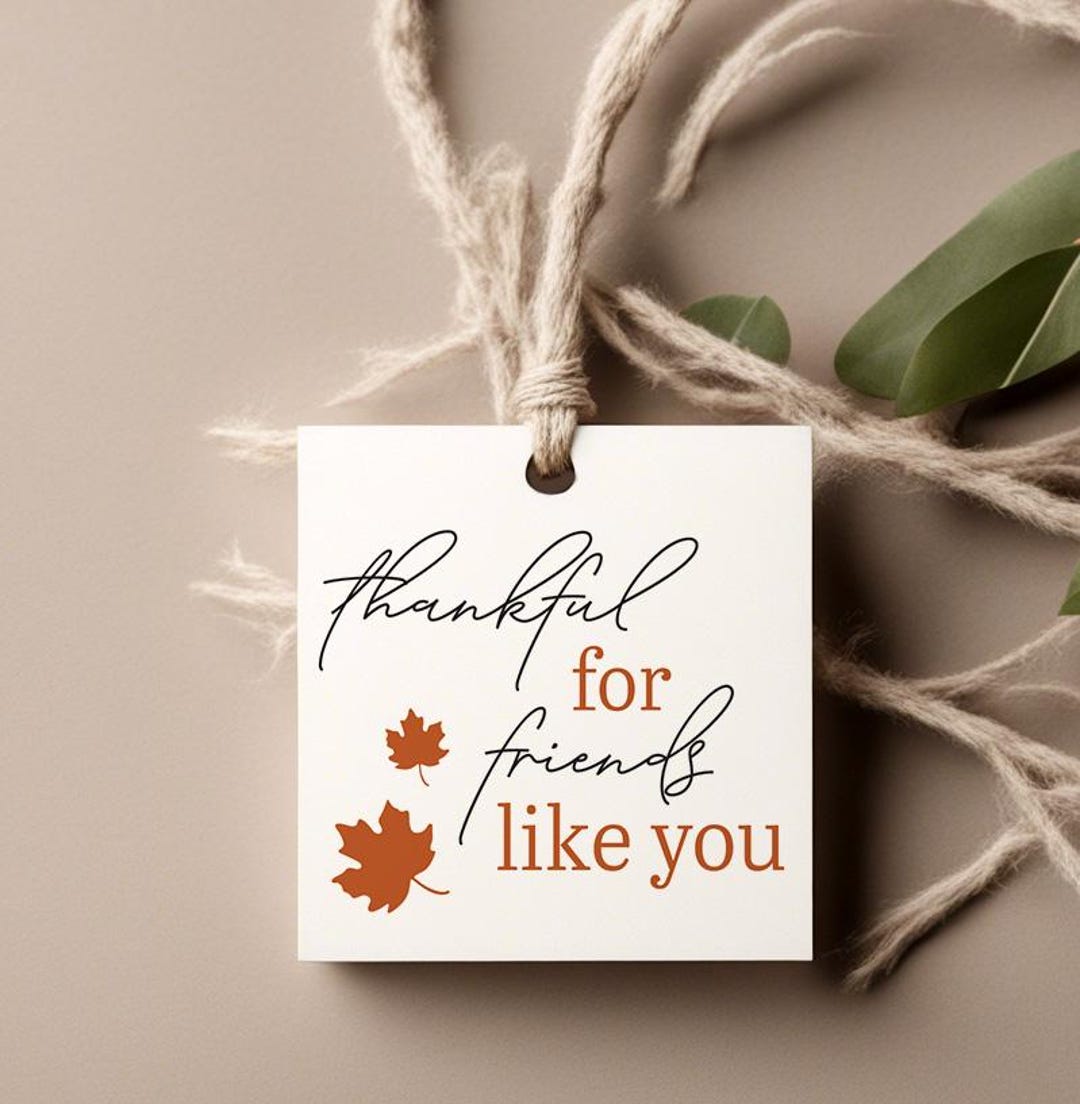 Thankful for Friends Like You Printable Gift Tags | Gratitude Gift Tags ...