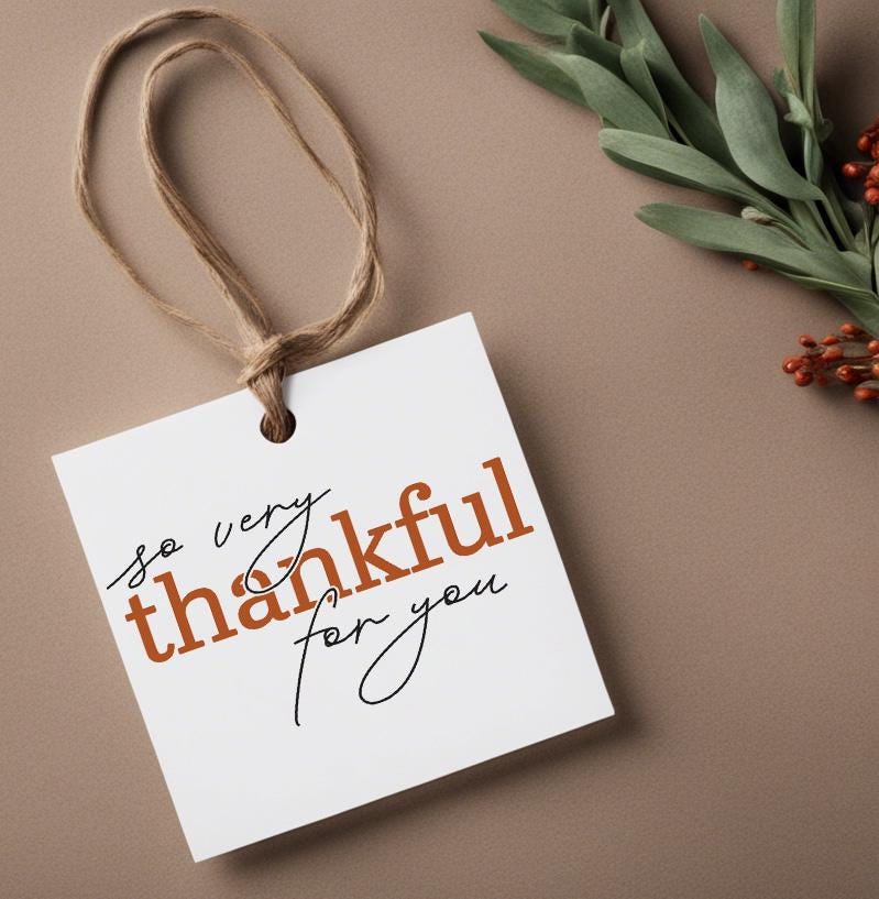 So Very Thankful for You Printable Gift Tags | Thankful for You Favor ...