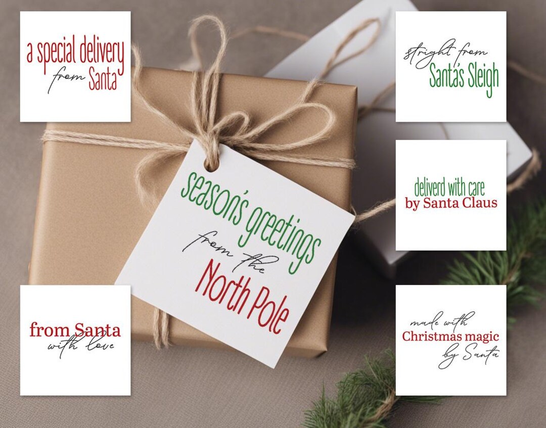 Special Delivery From Santa Claus Printable Gift Tags | North Pole Gift ...