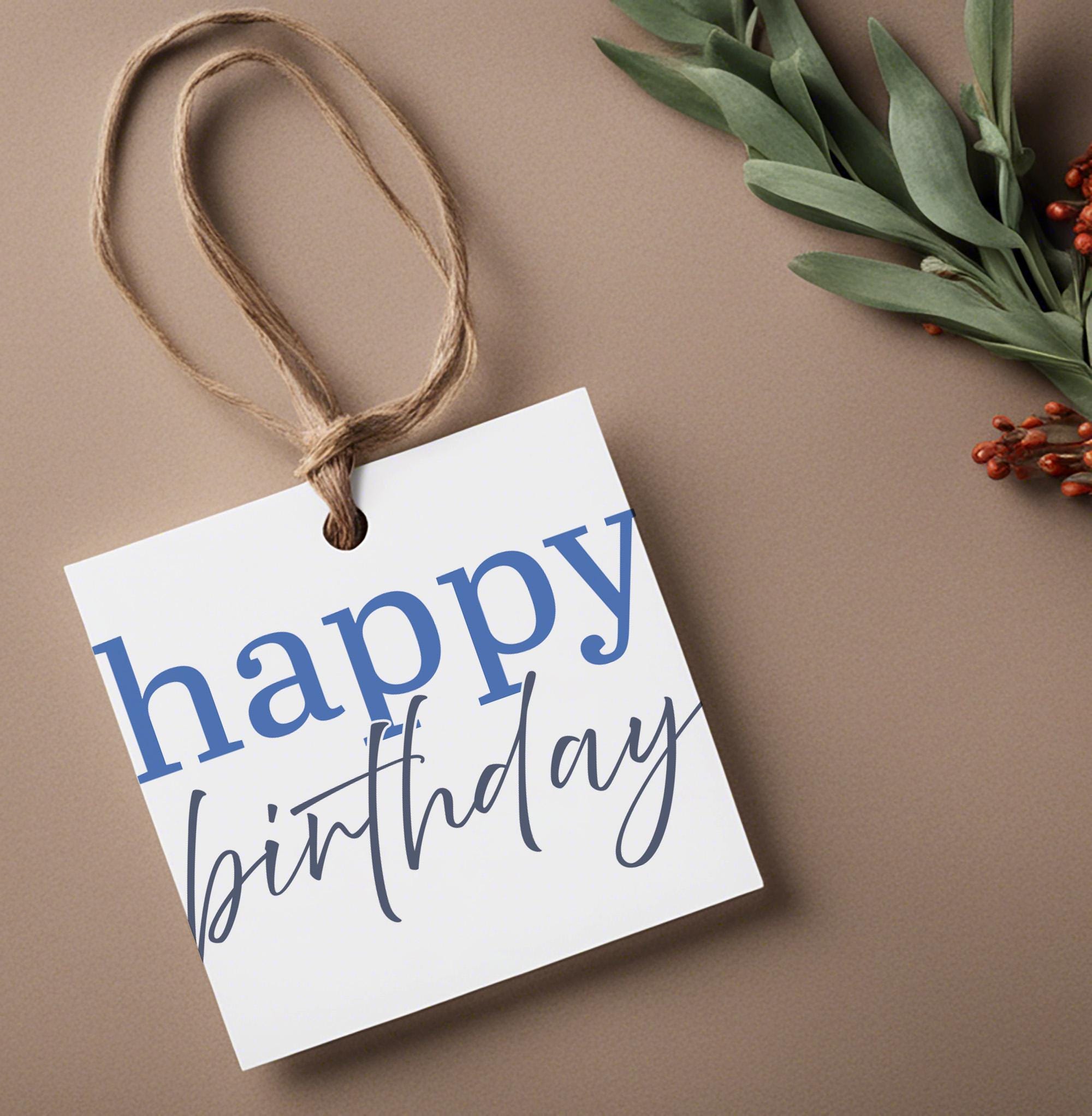Happy Birthday Printable Gift Tags | Set of Birthday Gift Tags in Four ...