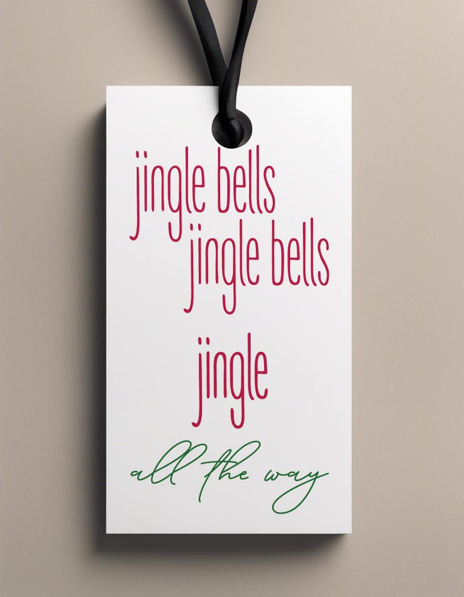 Jingle Bells Jingle All the Way Printable Gift Tags | Jingle All the ...