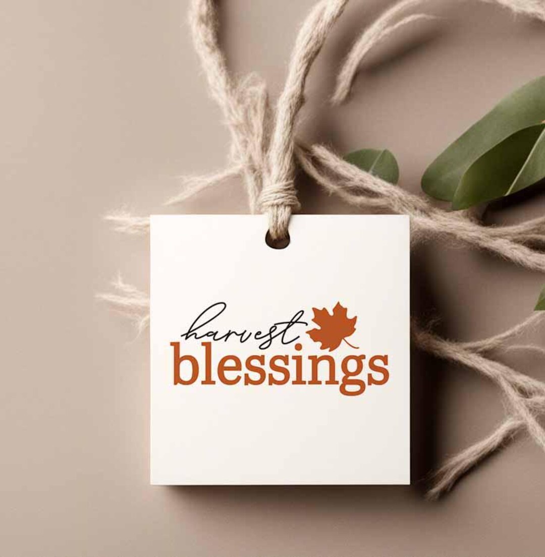 Harvest Blessings Printable Gift Tags | Fall Favor Tags | Thanksgiving ...