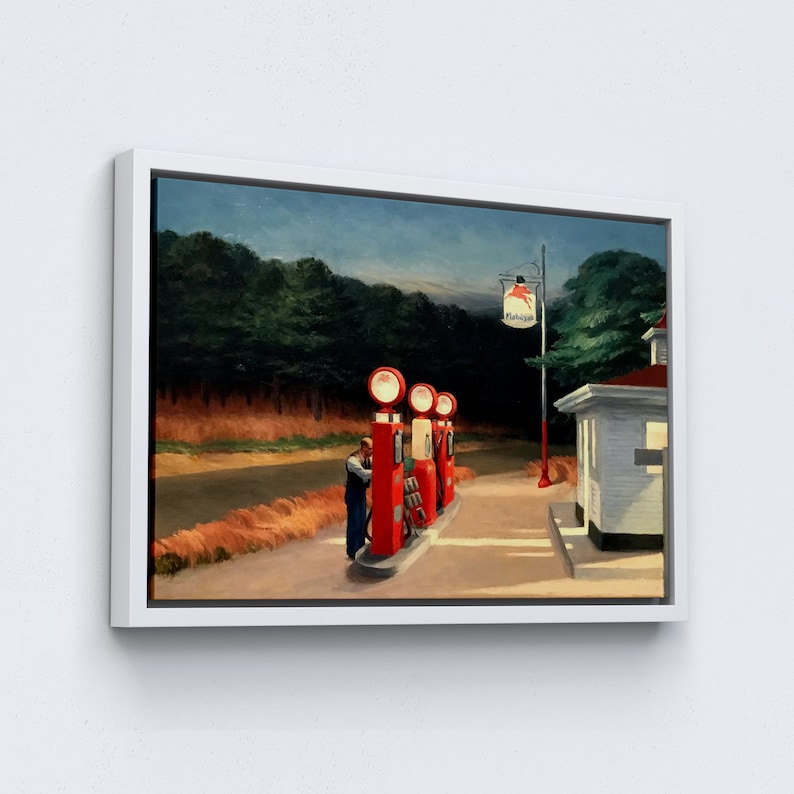Edward Hopper Gas Station Wall Art , Gas is a 1940 Painting by American ...