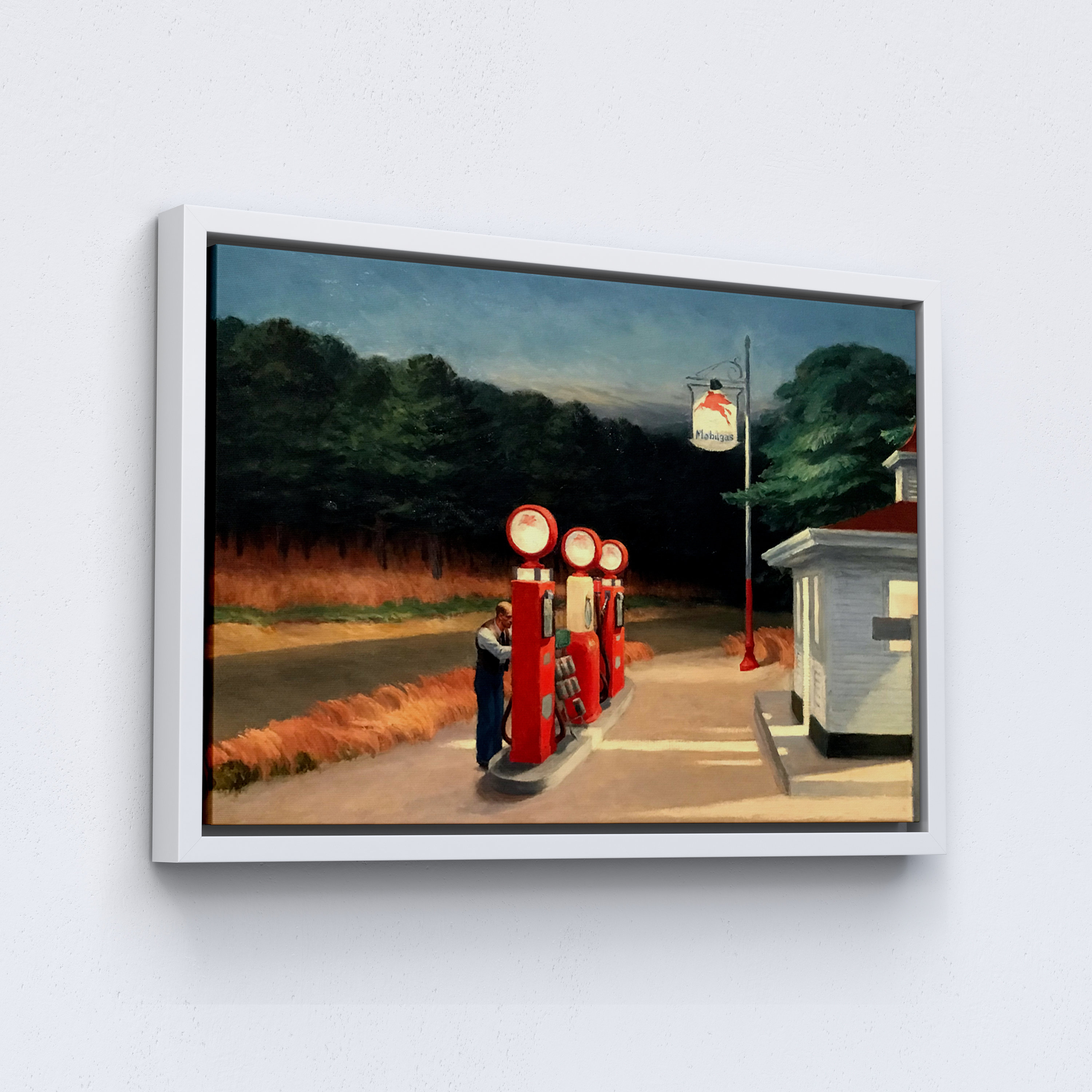 Edward Hopper Gas Station Wall Art , Gas is a 1940 Painting by American ...