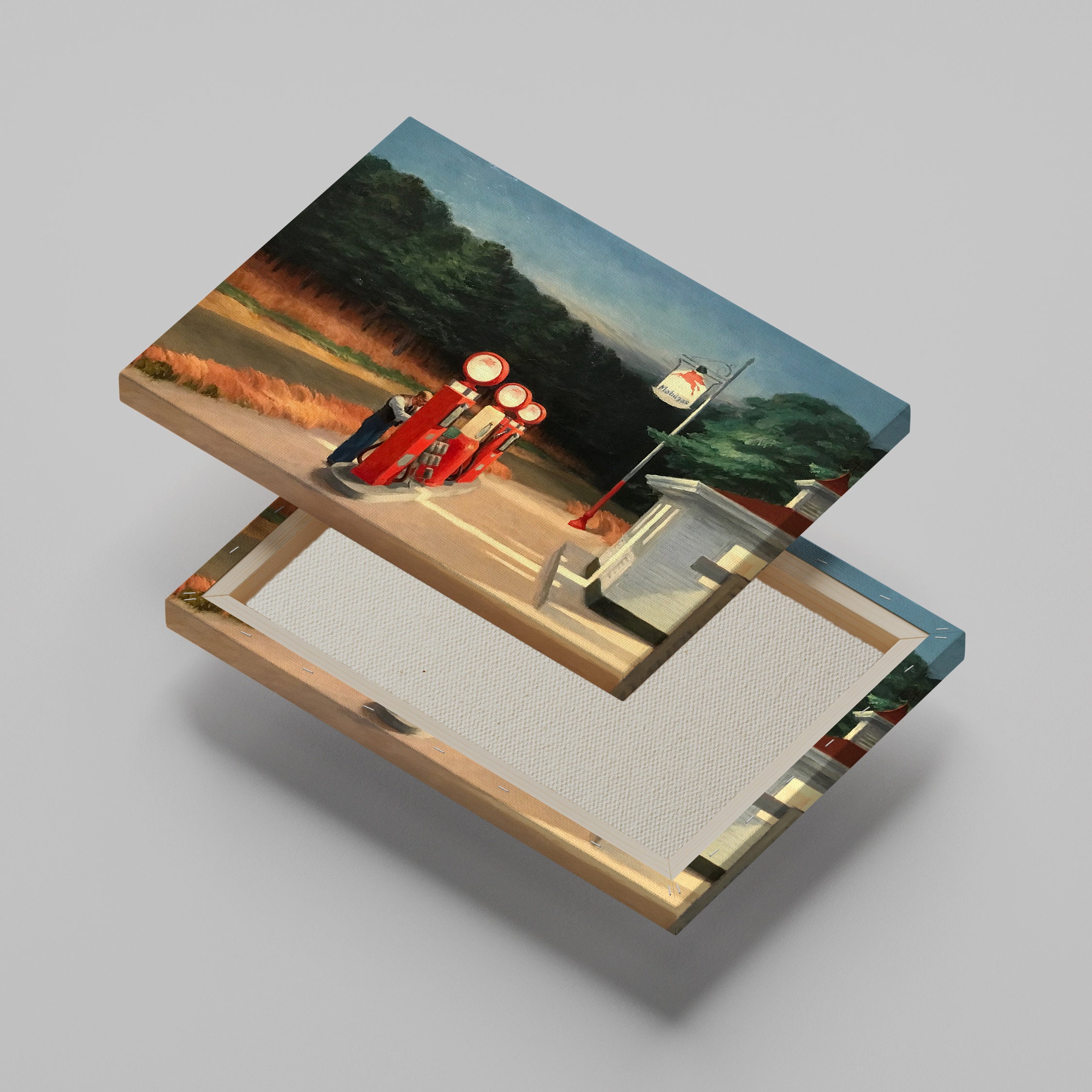 Edward Hopper Gas Station Wall Art , Gas is a 1940 Painting by American ...