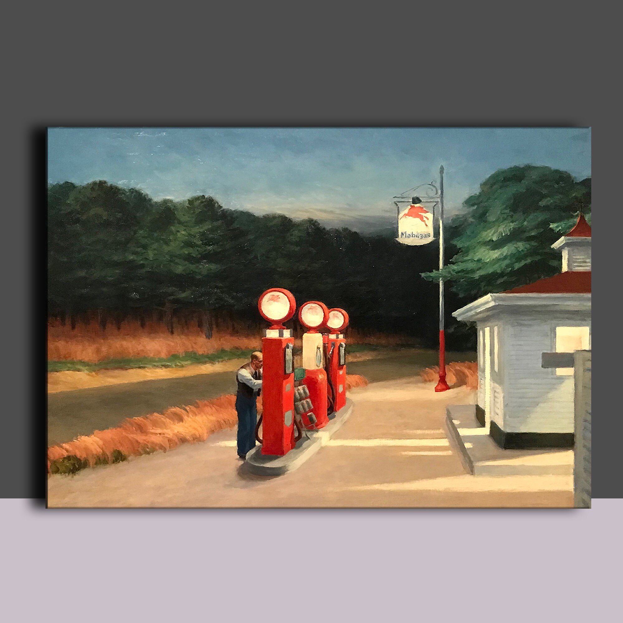 Edward Hopper Gas Station Wall Art , Gas is a 1940 Painting by American ...