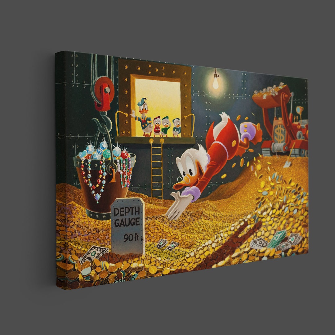 Scrooge Mcduck Canvas Poster Wall Art, Picsou Art Uncle Scrooge ...