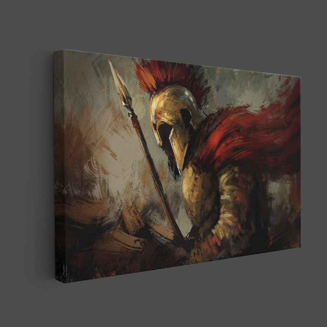 Spartan Hero Canvas Poster, Warrior Poster, Spartan Movie Wall Decor ...