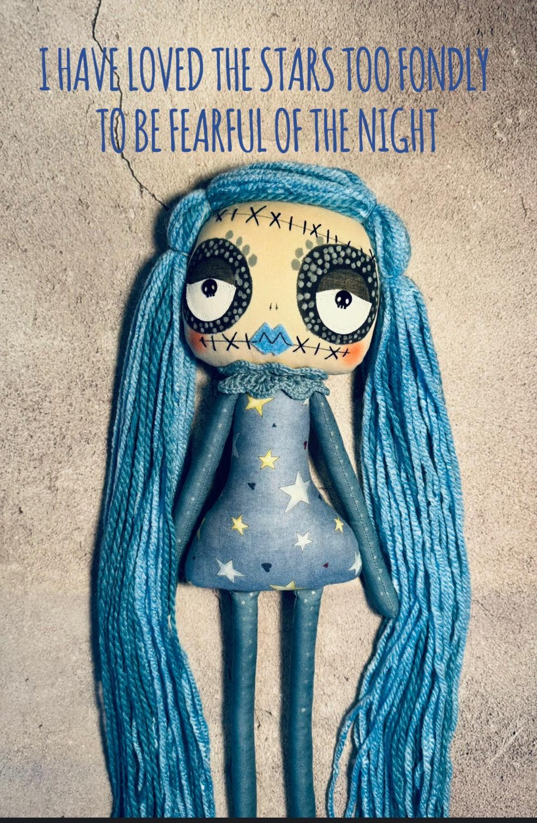 Shelly- Handmade Doll Gothic Rag Doll, Art Collectible Special Gift ...