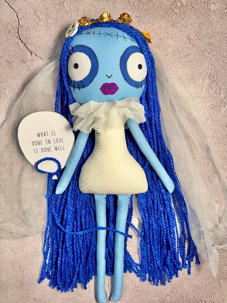 Emily- Handmade Doll Gothic Rag Doll, Art Collectible Special Gift ...