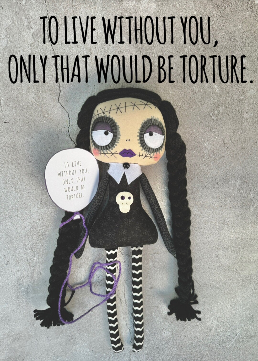 After Tuesday Handmade Doll Gothic Rag Doll, Art Collectible Special ...