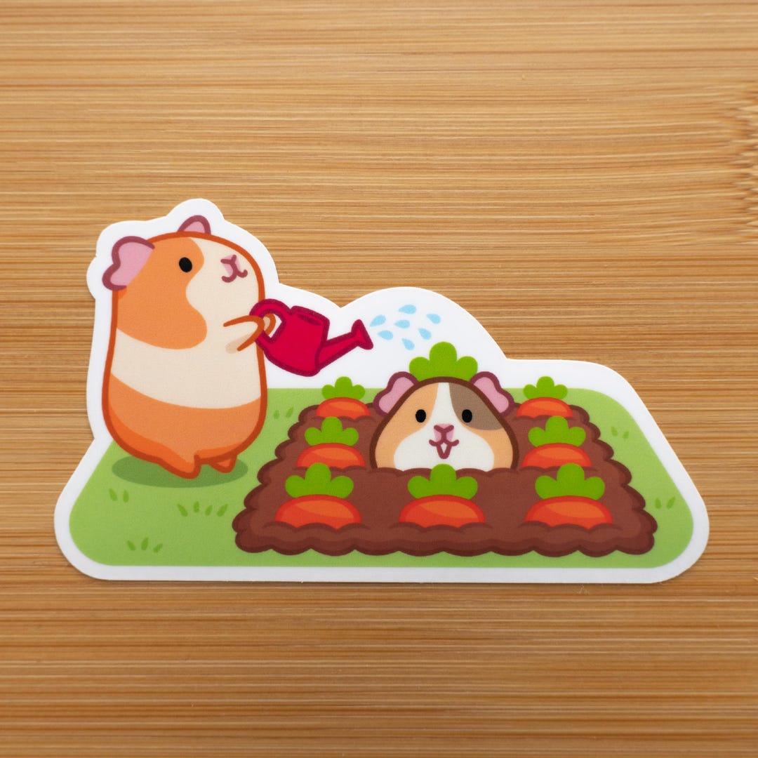Guinea Pig Watering Crops Sticker/ Laptop Stickers/ Die Cut Stickers ...