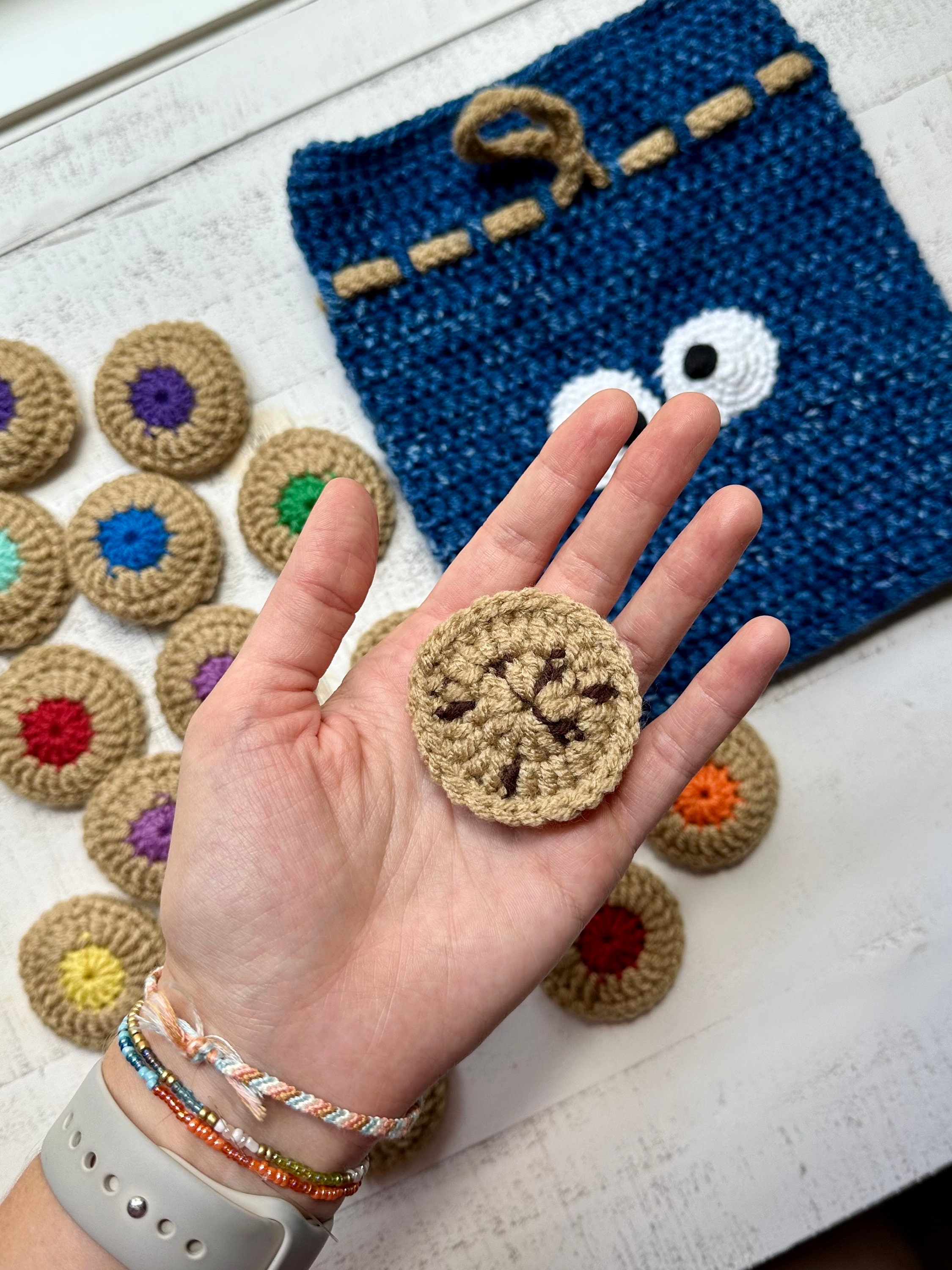 Handmade Crocheted Cookie Monster Memory Game - Etsy