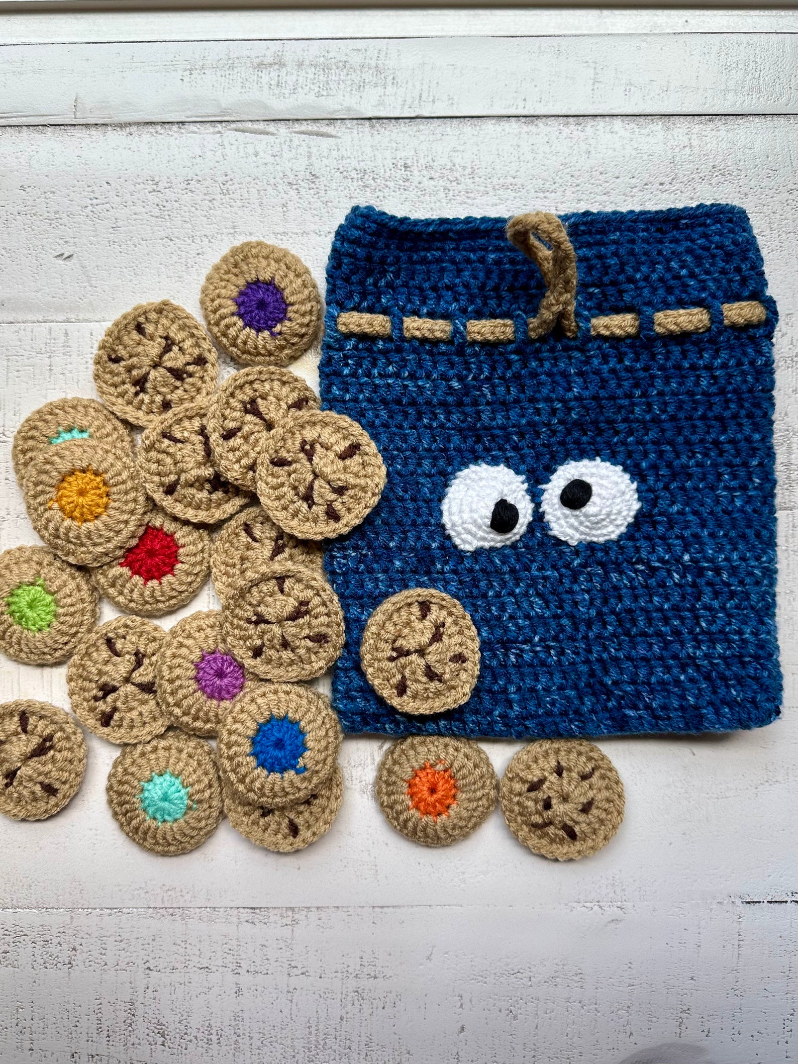 Handmade Crocheted Cookie Monster Memory Game - Etsy