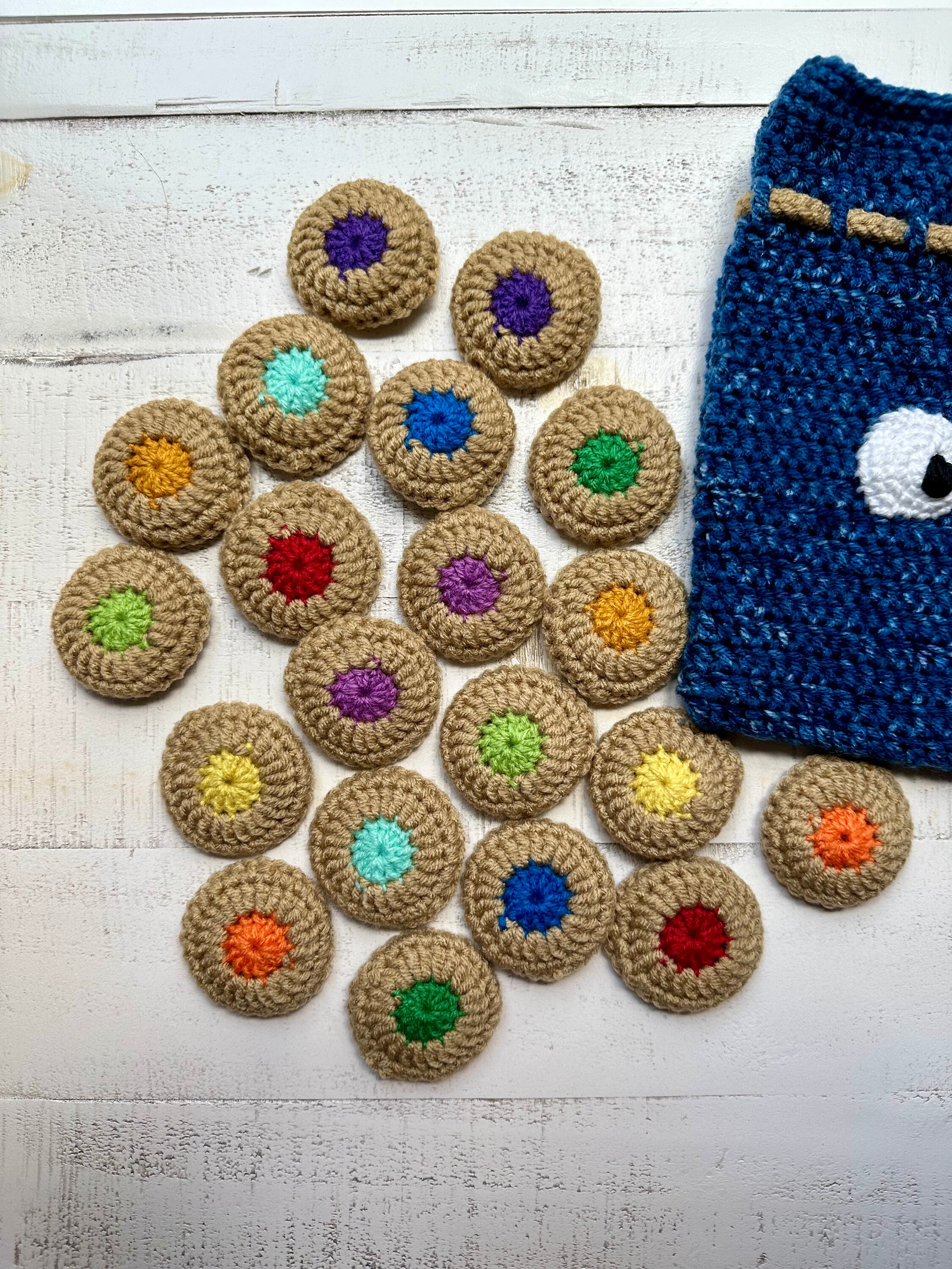 Handmade Crocheted Cookie Monster Memory Game - Etsy