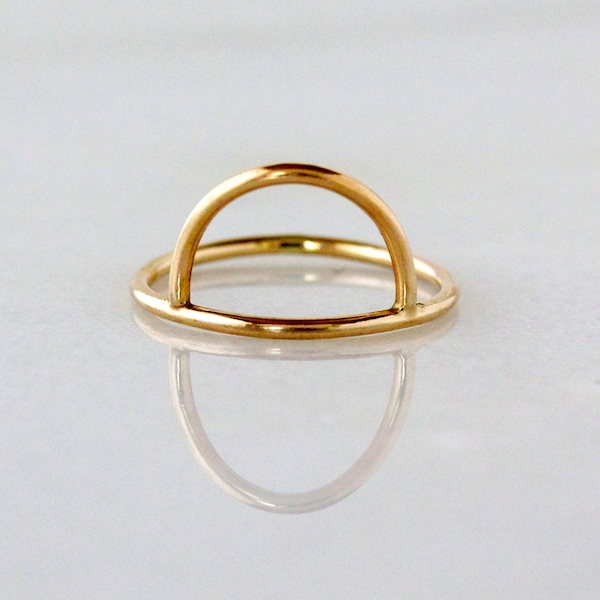 Half Circle Ring - Etsy