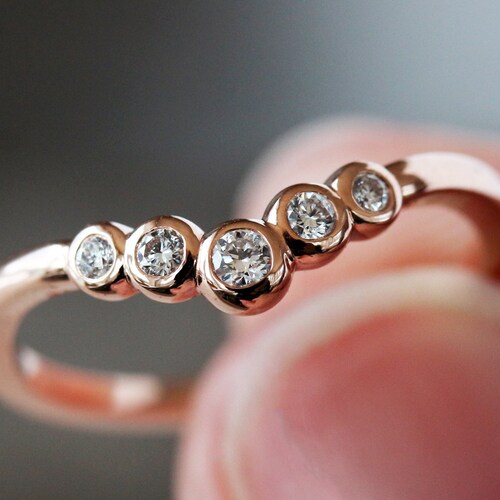 8 Diamond 14k Gold Ring - Etsy