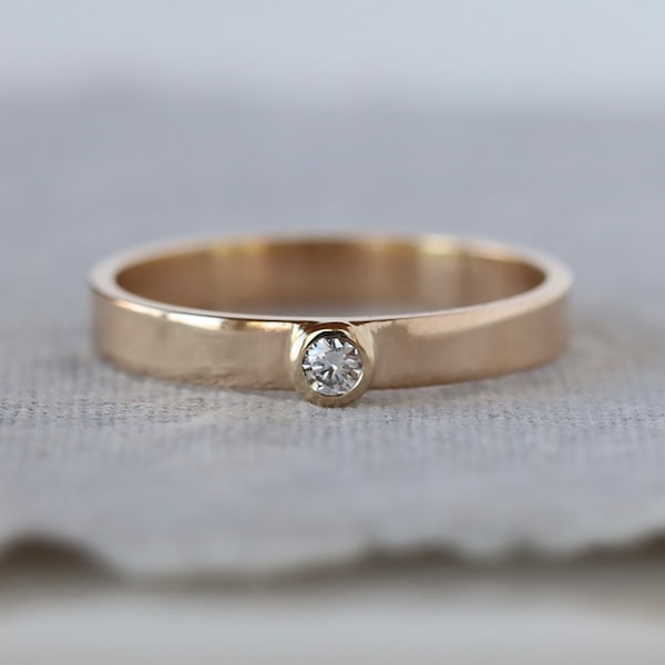 Small Diamond Ring - Etsy