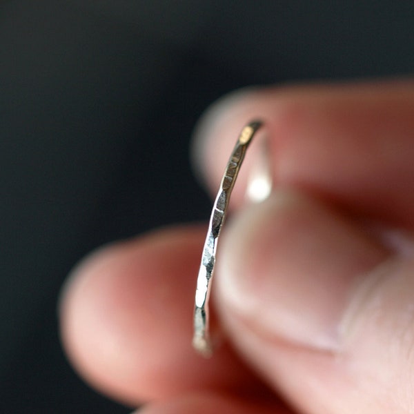 Thin Hammered Ring - Etsy