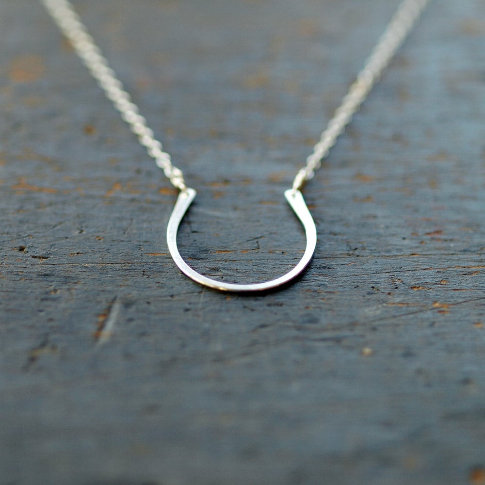 Sterling Silver Horseshoe Necklace, Equestrian Jewelry, Good Luck Charm ...
