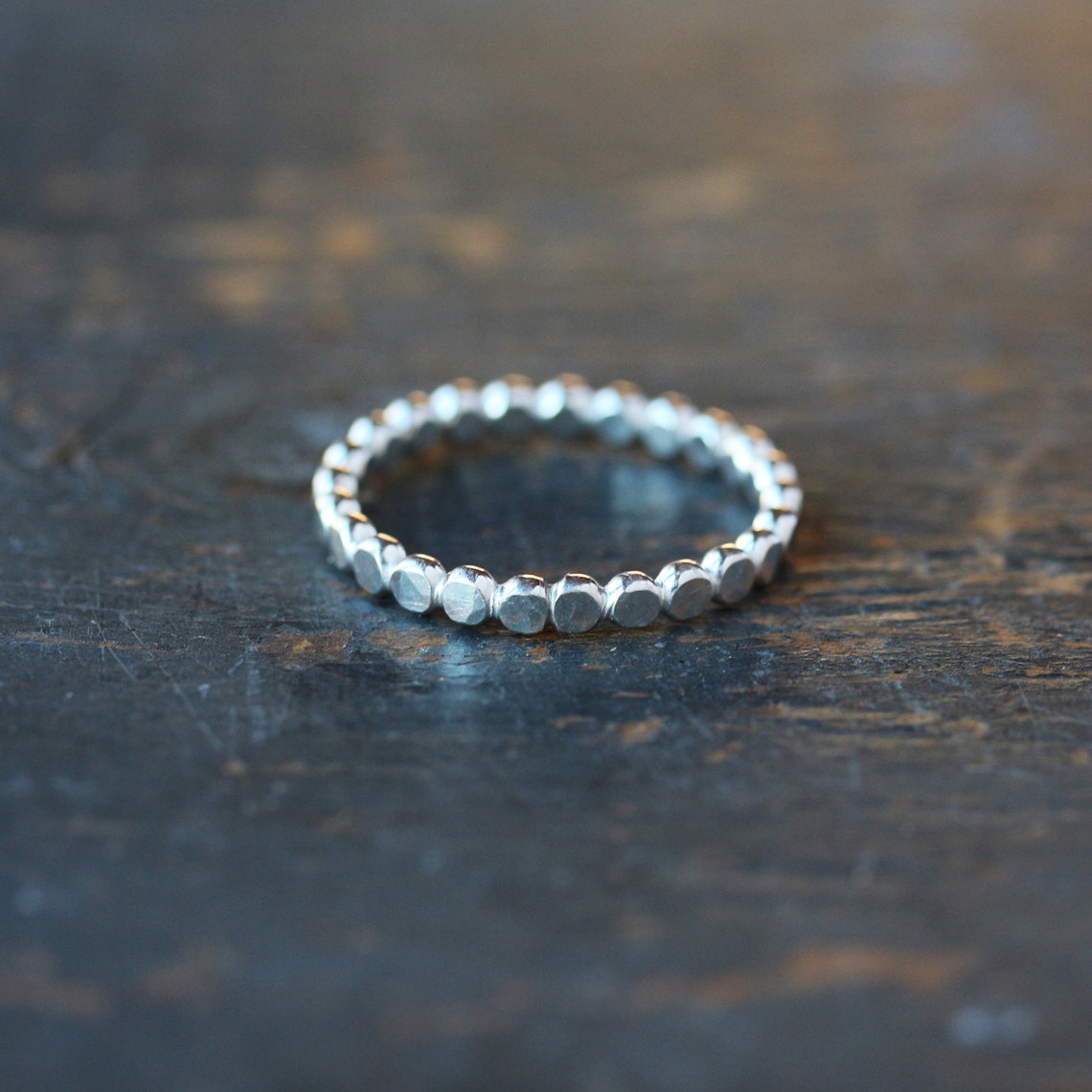 Sterling Silver Dot Ring Thick Dotted Band Simple Everyday - Etsy