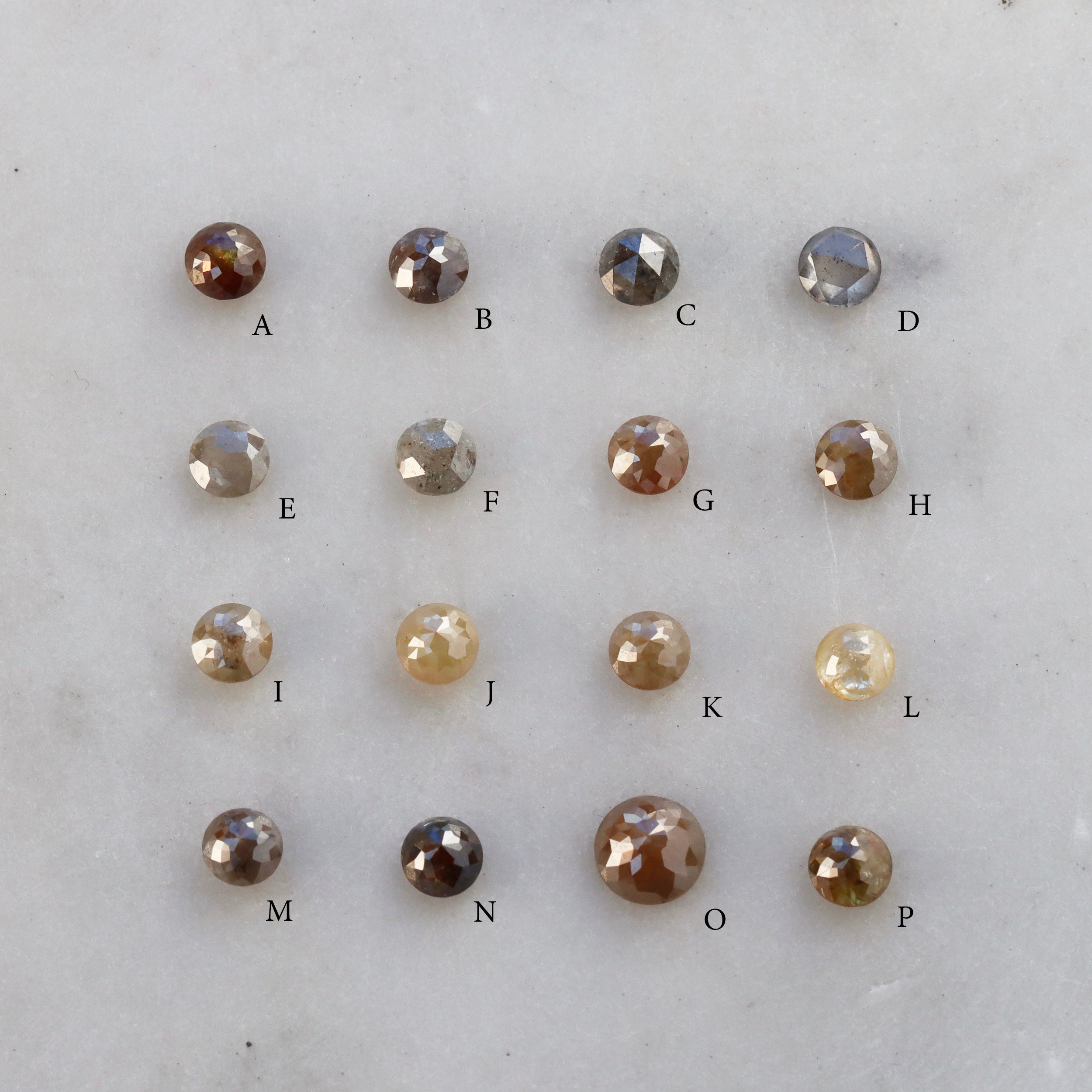 Custom Rose Cut Natural Color Diamond Ring 14k Rose Gold | Etsy