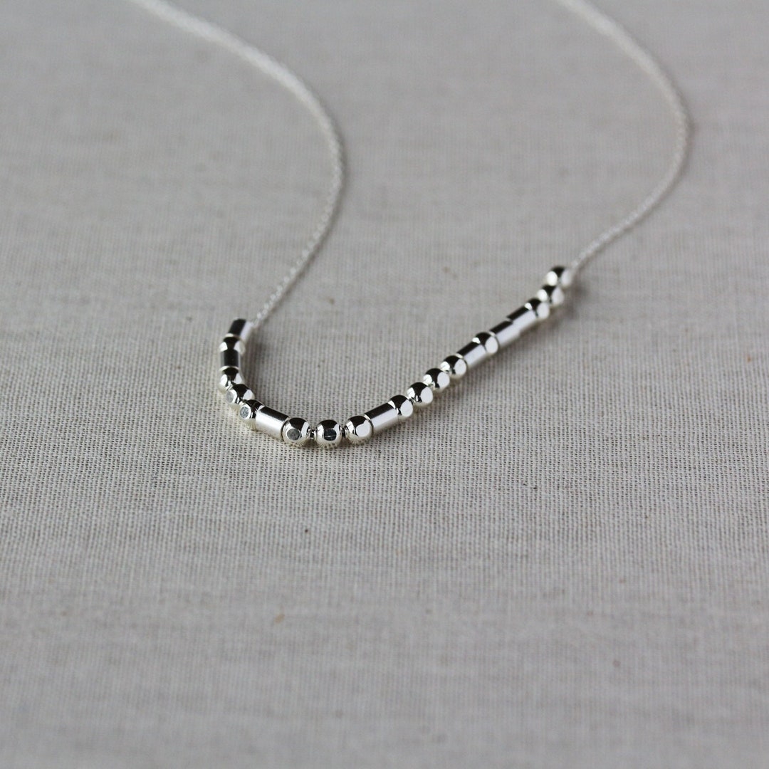 Custom Morse Code Necklace, Secret Message Jewelry, Personalized Gift ...