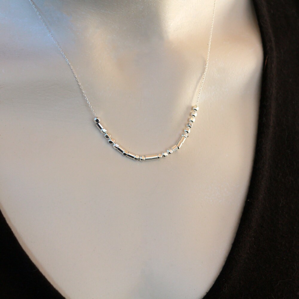 Custom Morse Code Necklace, Secret Message Jewelry, Personalized Gift ...