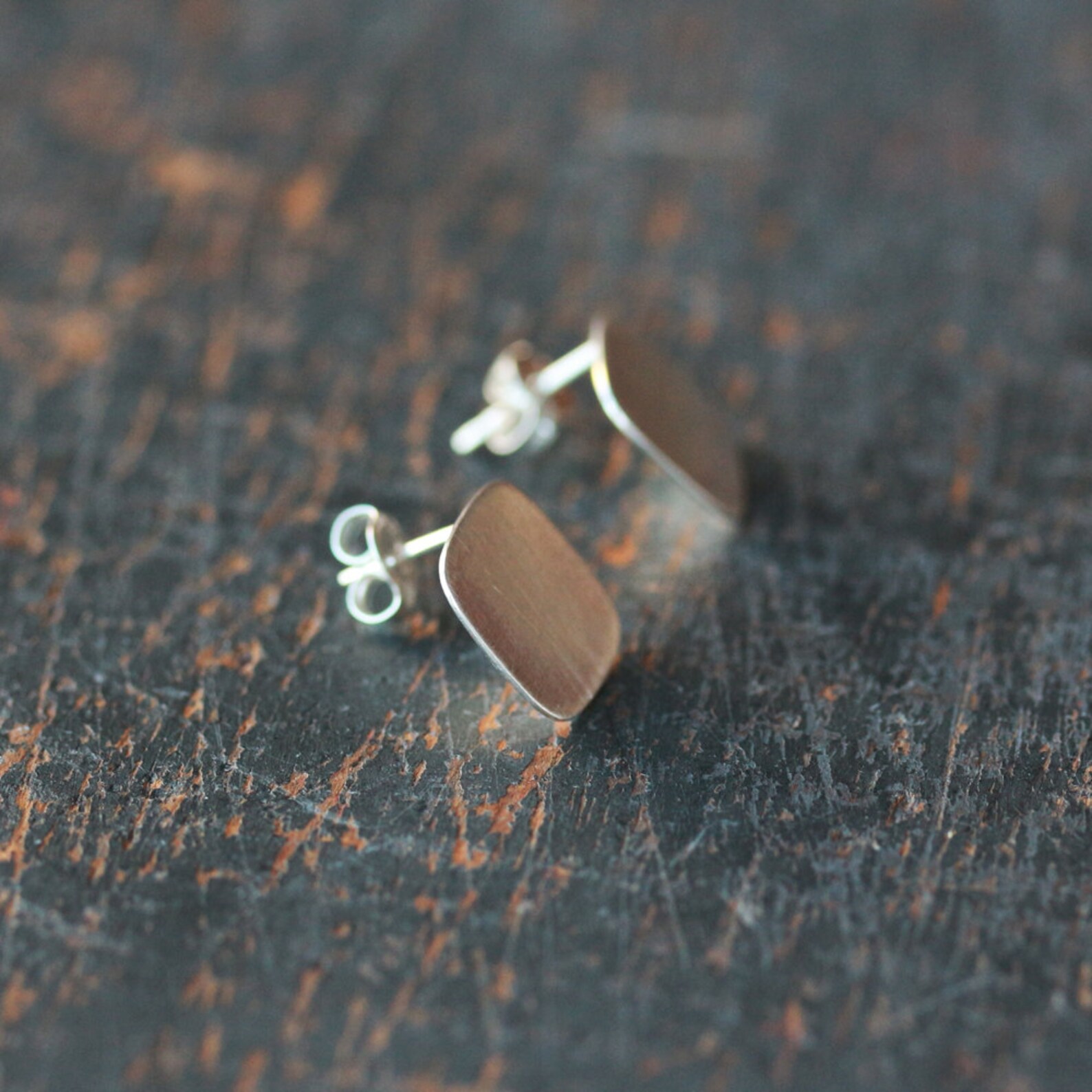 Silver Square Earrings Sterling Silver Geometric Jewelry | Etsy