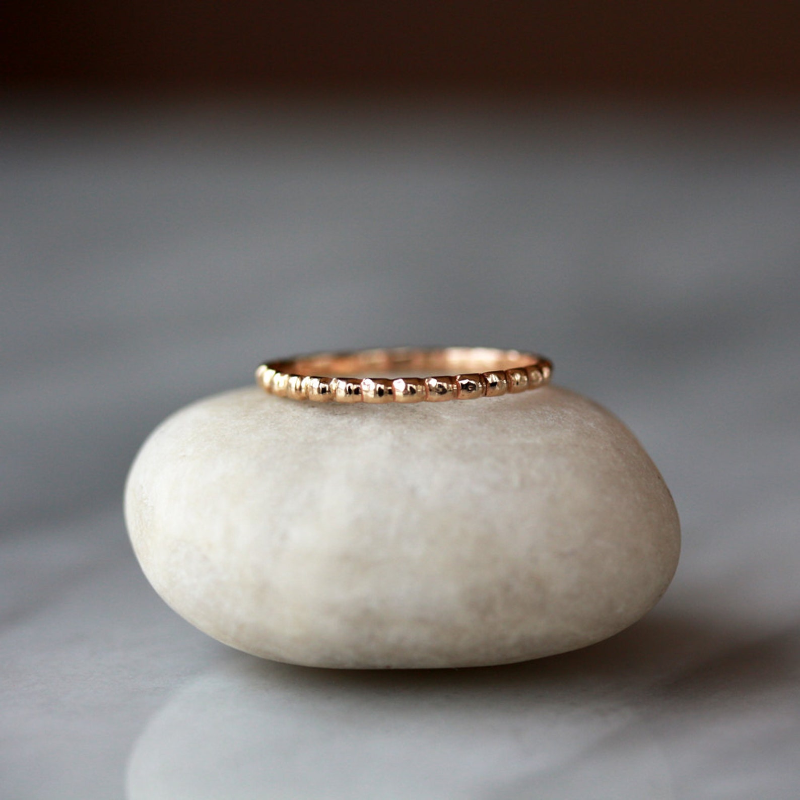 Gold Dotted Ring Solid 14k Gold Dots Ring Wedding Band | Etsy