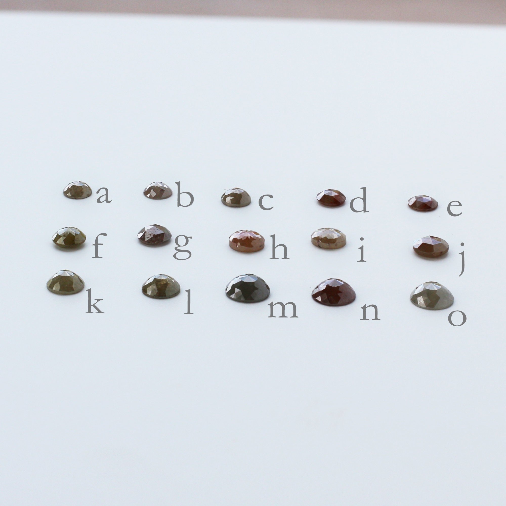 Natural Color Rose Cut Diamond Ring YOUR CHOICE Diamond | Etsy