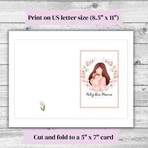 Dia De Las Madres Printable Card, Mother's Day Spanish Printable Card ...