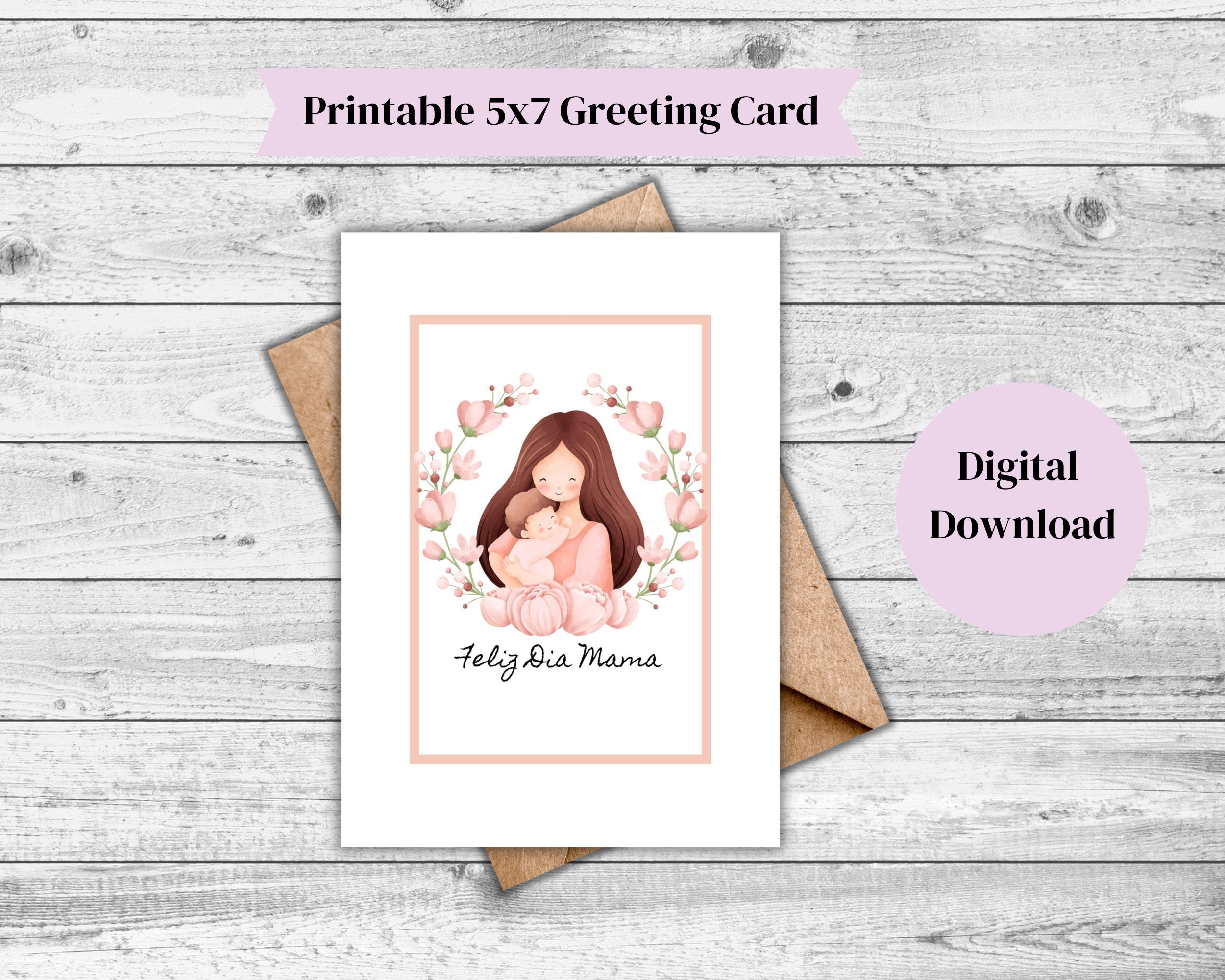 Dia De Las Madres Printable Card, Mother's Day Spanish Printable Card ...
