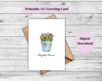 Dia De Las Madres Printable Card, Mother's Day Spanish Printable Card ...