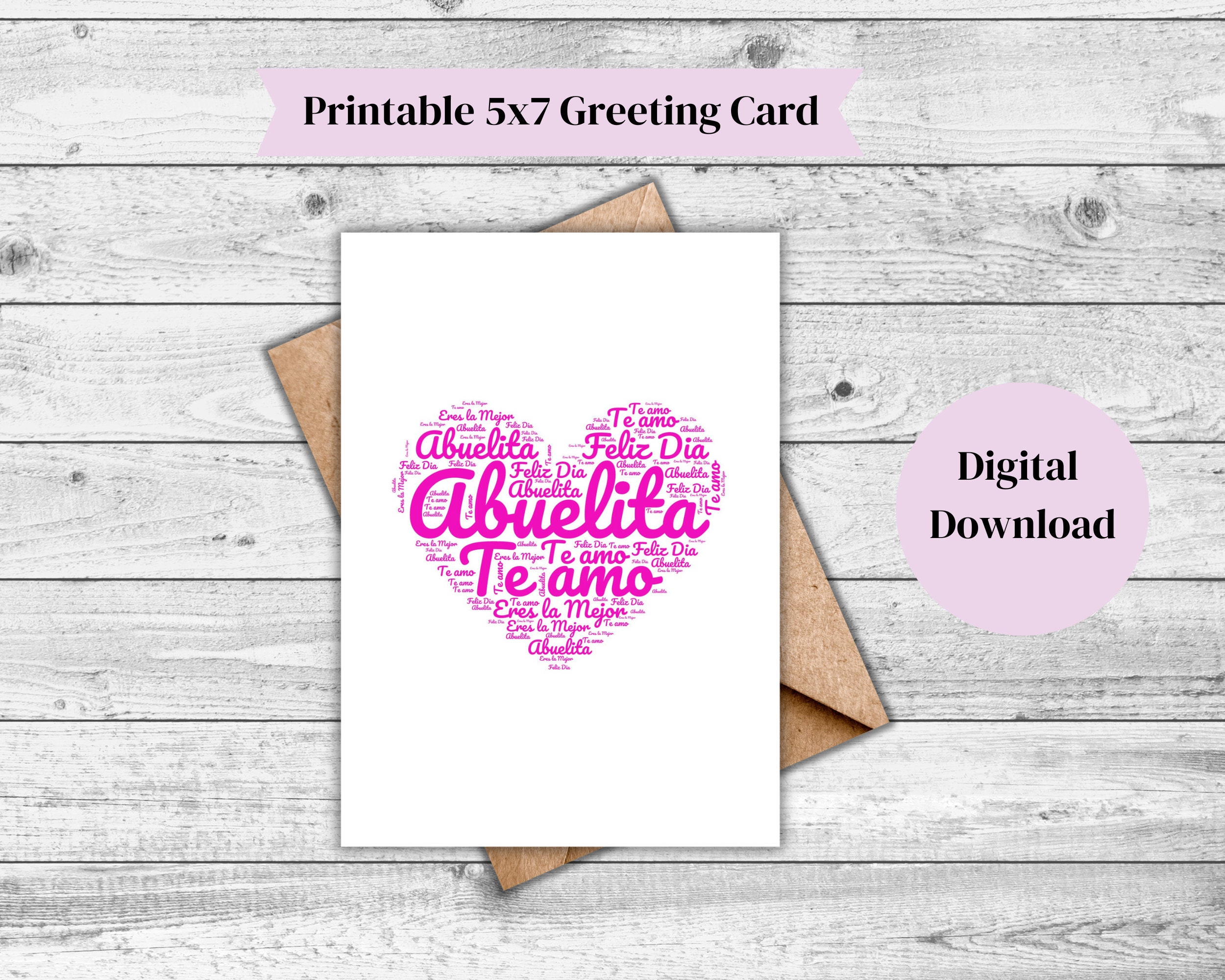 Dia De Las Madres Abuelita Printable Card, Mother's Day Spanish ...