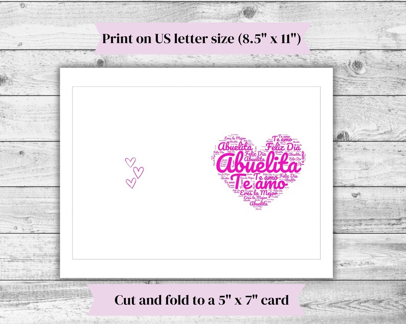 Dia De Las Madres Abuelita Printable Card, Mother's Day Spanish ...