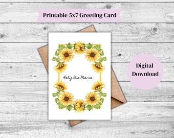 Dia De Las Madres Printable Card, Mother's Day Spanish Printable Card ...