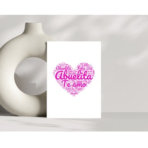 Dia De Las Madres Abuelita Printable Card, Mother's Day Spanish ...
