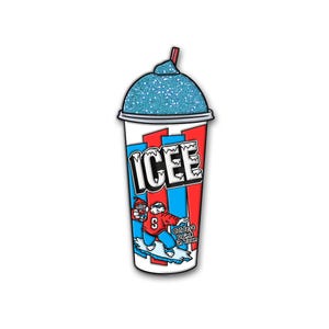 ICEE Cup Enamel Pin – Vintage Slushie Drink Lapel Pin for Food & Drink ...