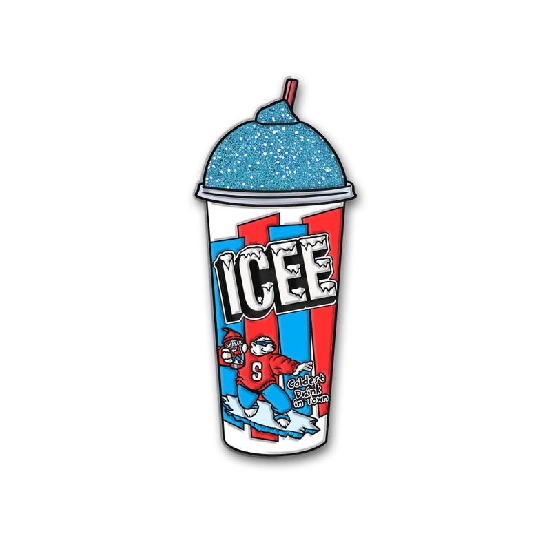 ICEE Cup Enamel Pin – Vintage Slushie Drink Lapel Pin for Food & Drink ...