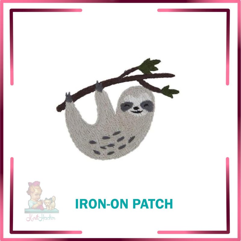 Sloth Iron on Patch - Etsy